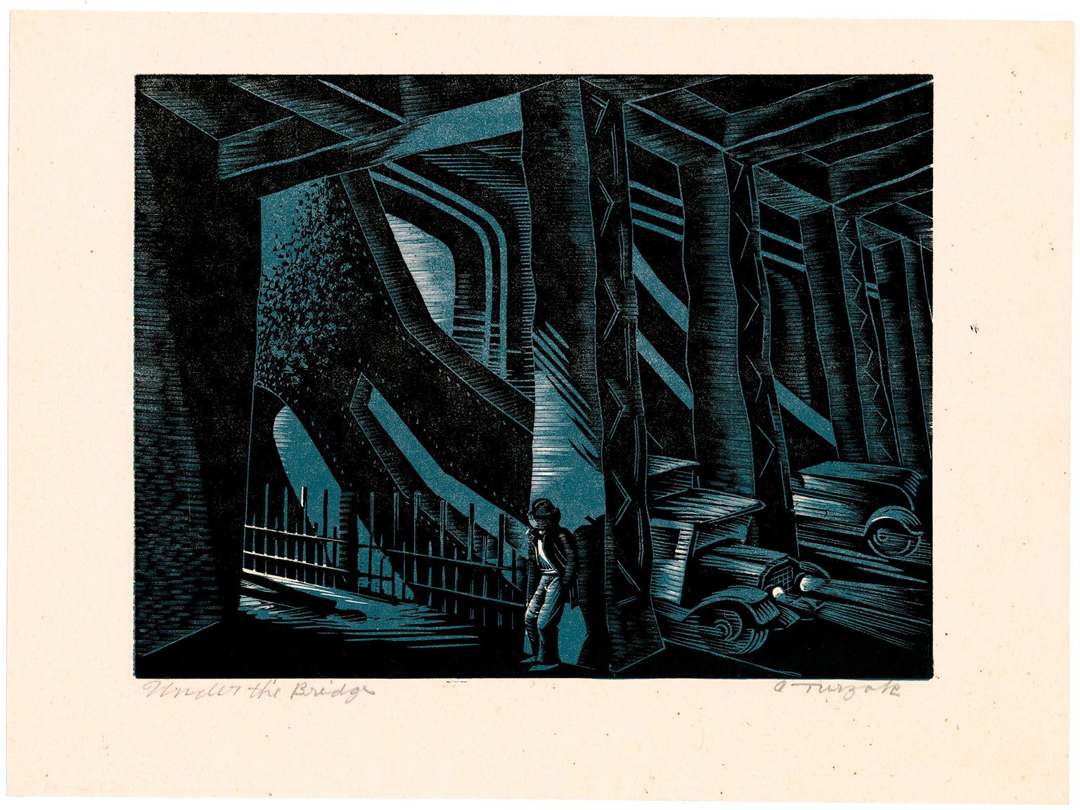 Charles Turzak - 'Under the Bridge' — 1930s Chicago, Modernist Color ...