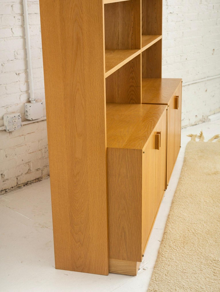Charles Webb Double Bay Shelf System in Blonde Oak For Sale at 1stDibs