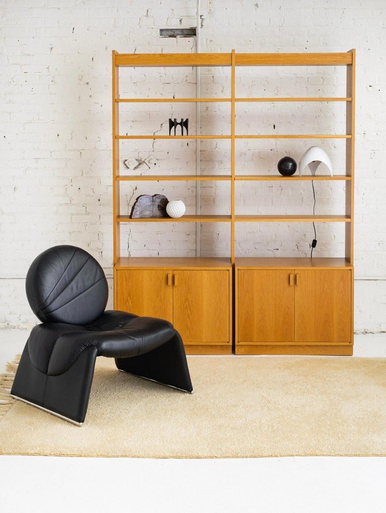 Charles Webb Double Bay Shelf System in Blonde Oak For Sale at 1stDibs