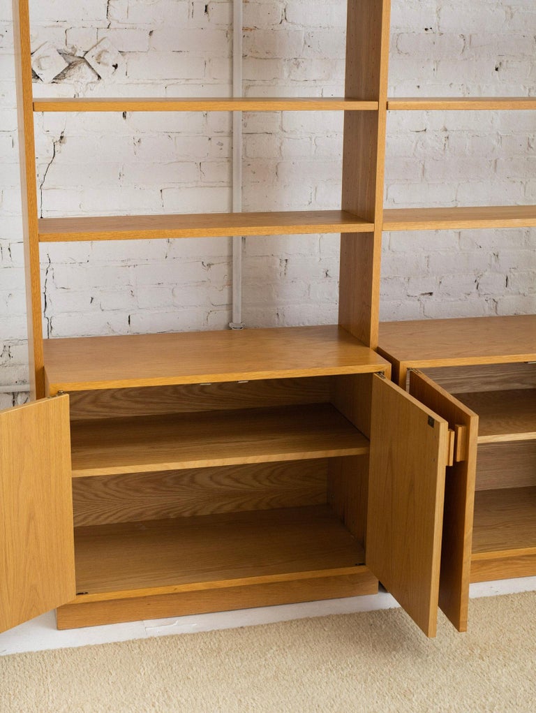 Charles Webb Double Bay Shelf System in Blonde Oak For Sale at 1stDibs