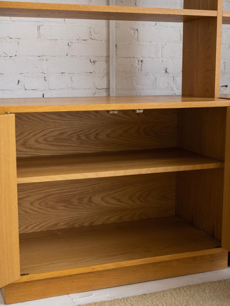 Charles Webb Double Bay Shelf System in Blonde Oak For Sale at 1stDibs