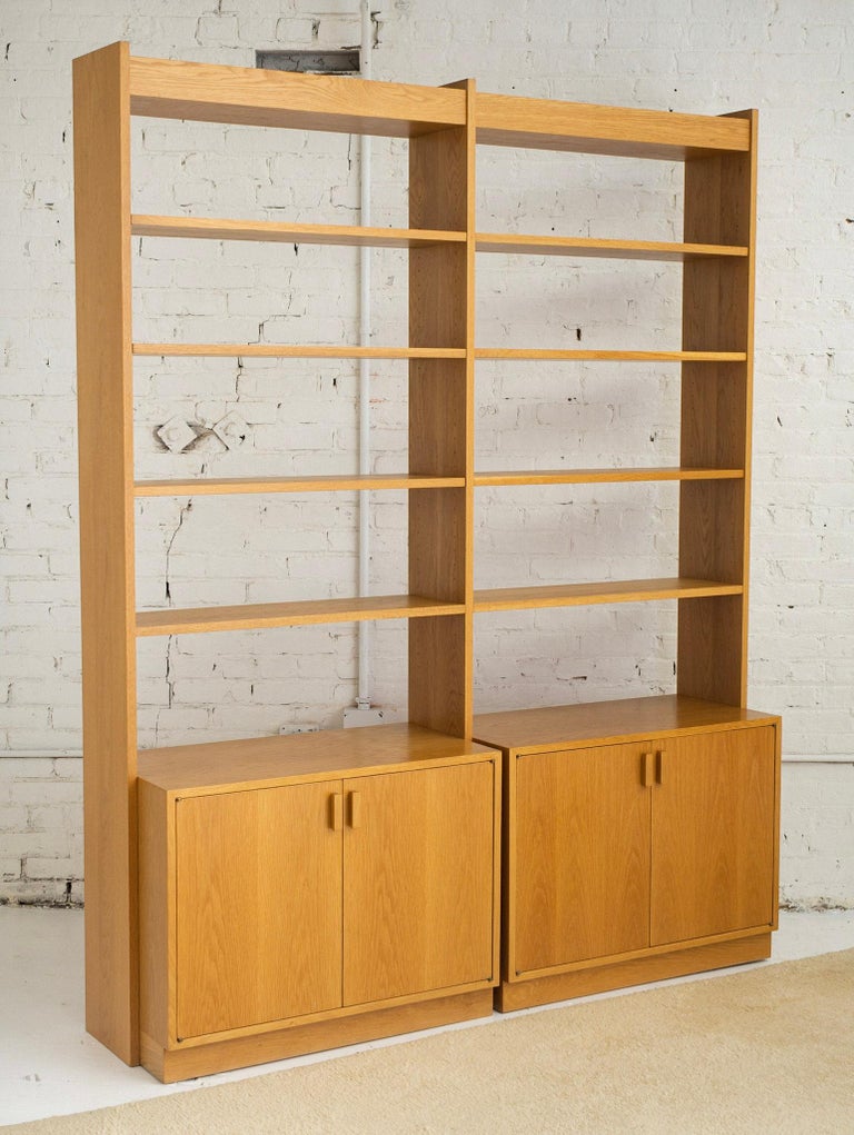 Charles Webb Double Bay Shelf System in Blonde Oak For Sale at 1stDibs