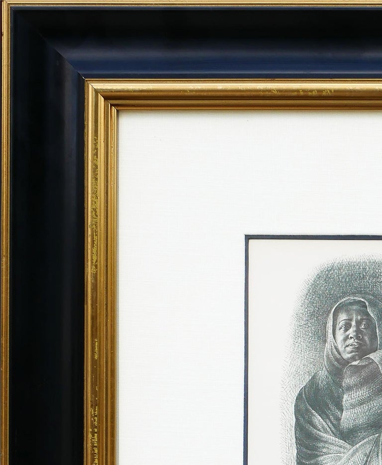 Charles Wilbert White - Black and White Print of a Woman in a Shroud at ...