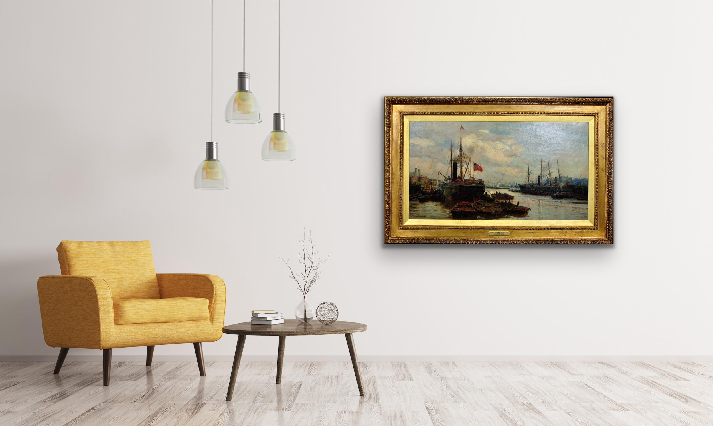 Charles William Wyllie - The Upper Pool of London. River Thames ...