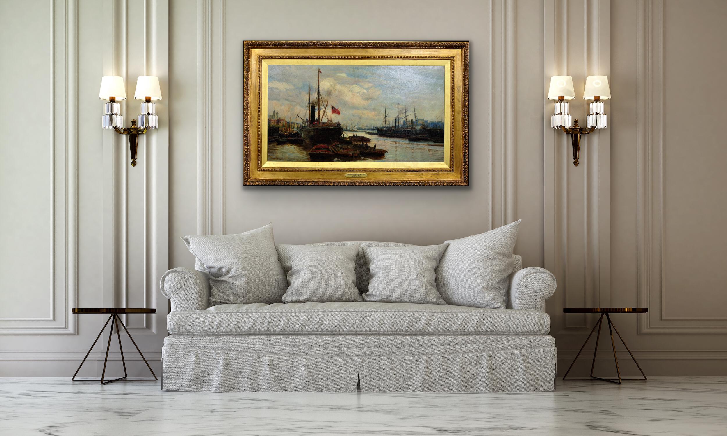 Charles William Wyllie - The Upper Pool of London. River Thames ...