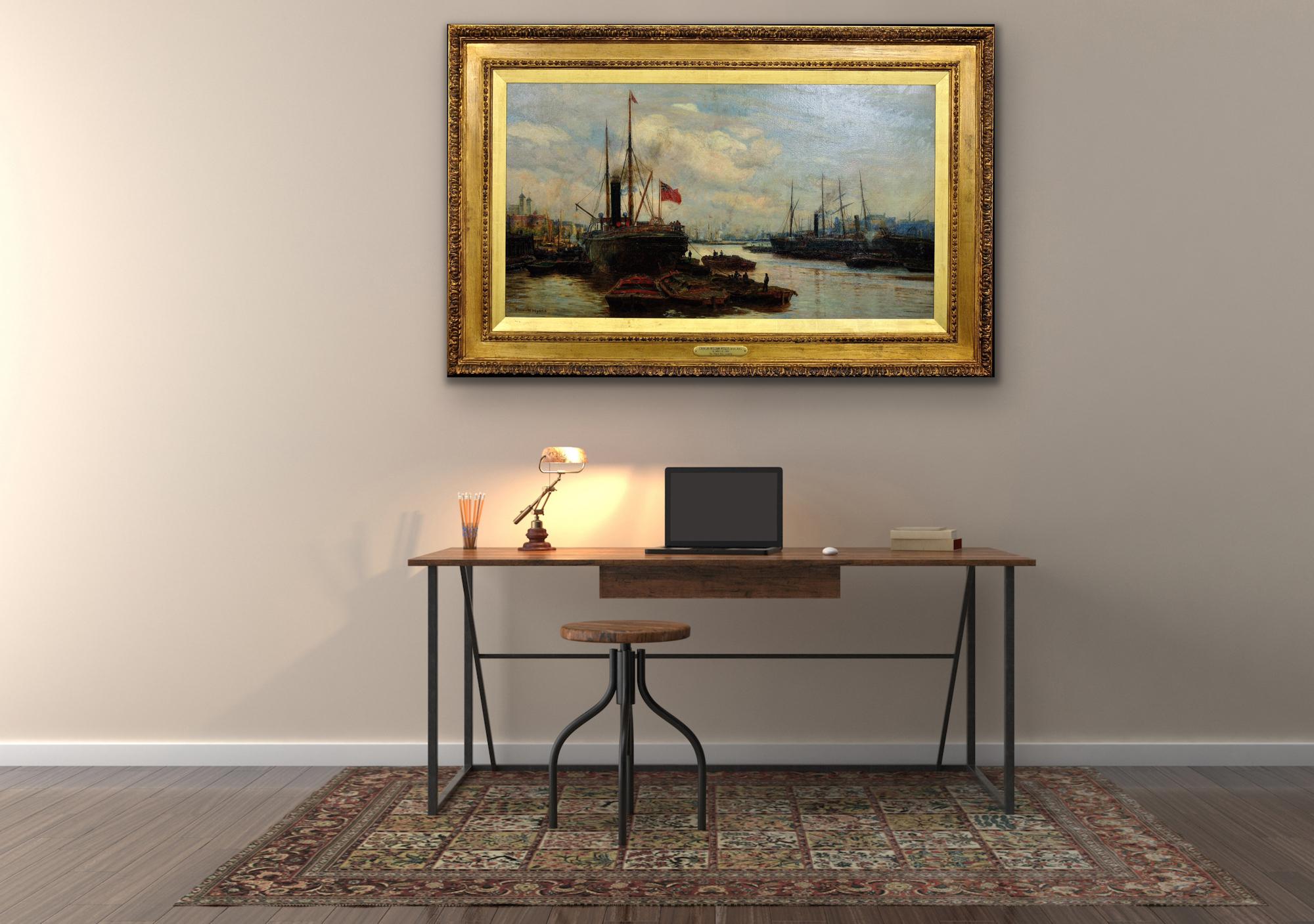 Charles William Wyllie - The Upper Pool of London. River Thames ...