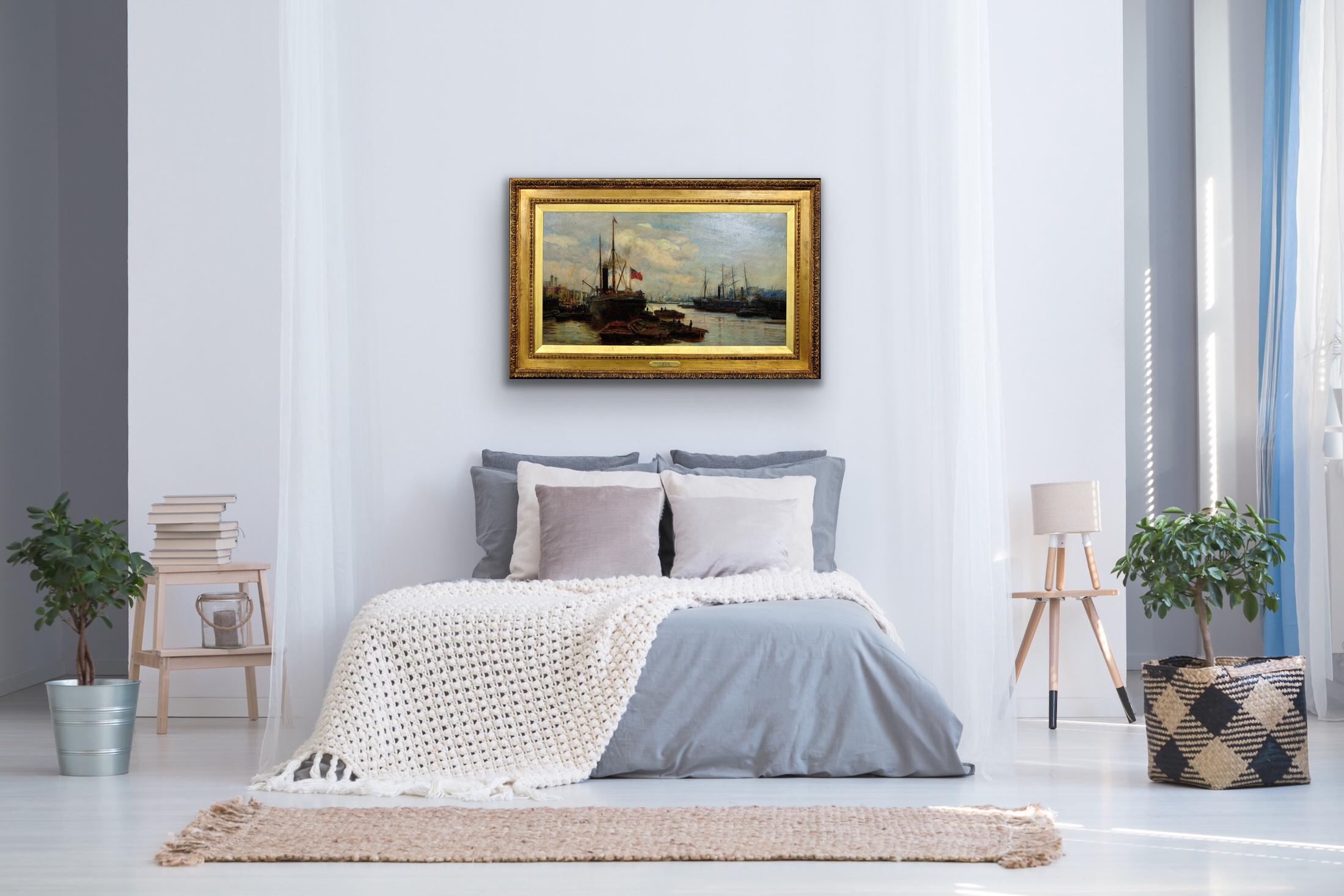 Charles William Wyllie - The Upper Pool of London. River Thames ...