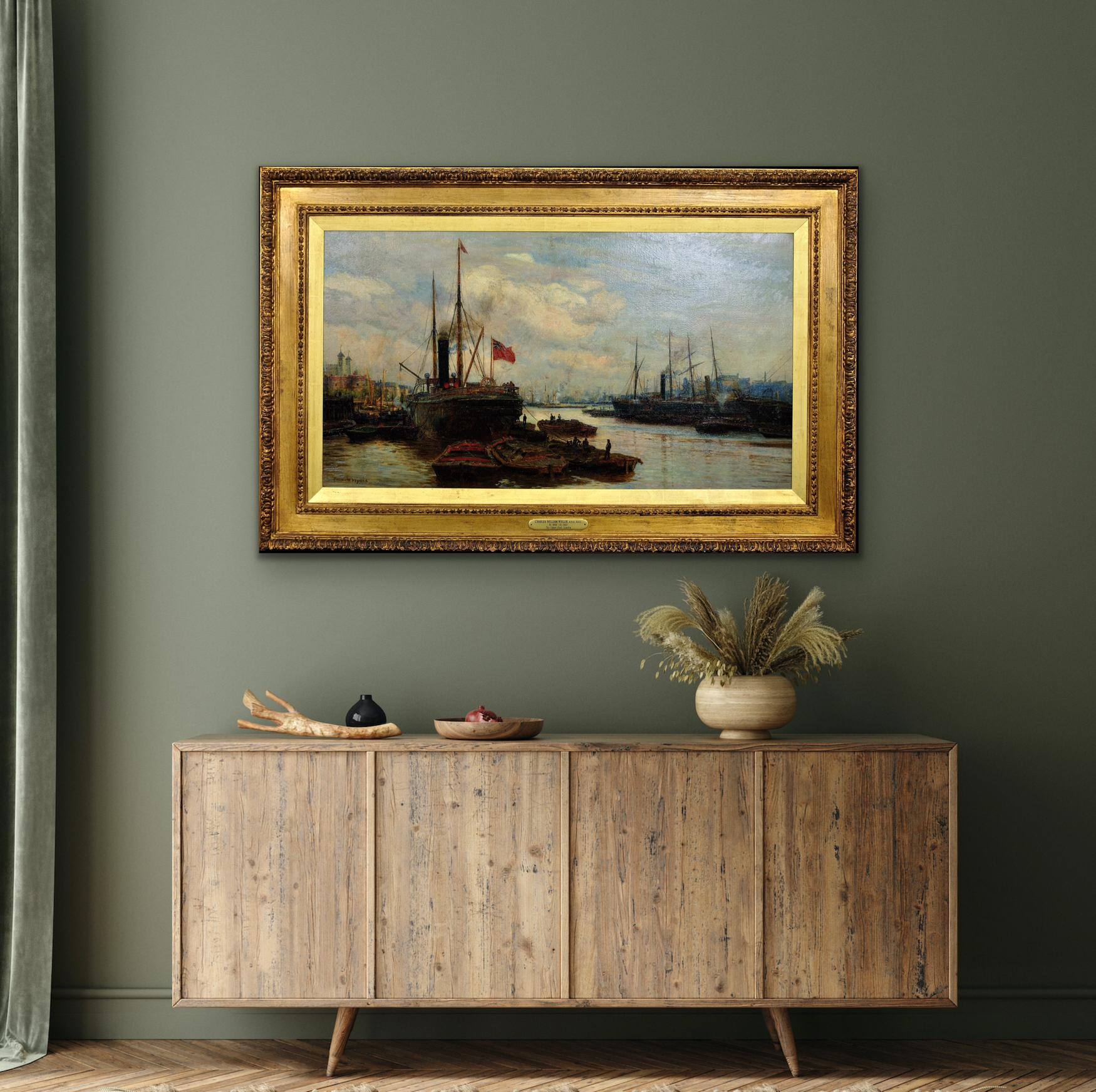 Charles William Wyllie - The Upper Pool of London. River Thames ...