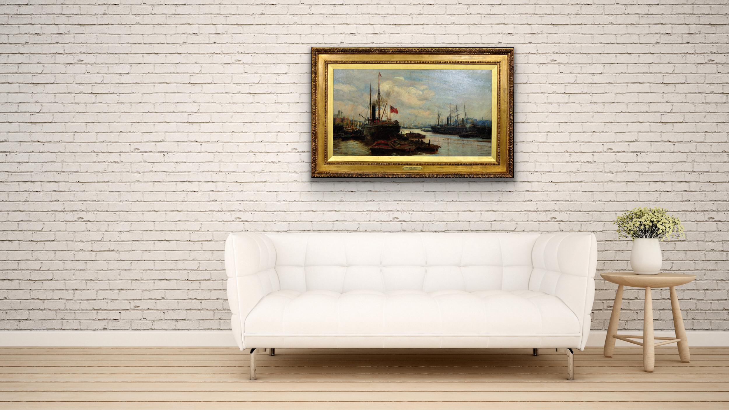 Charles William Wyllie - The Upper Pool of London. River Thames ...