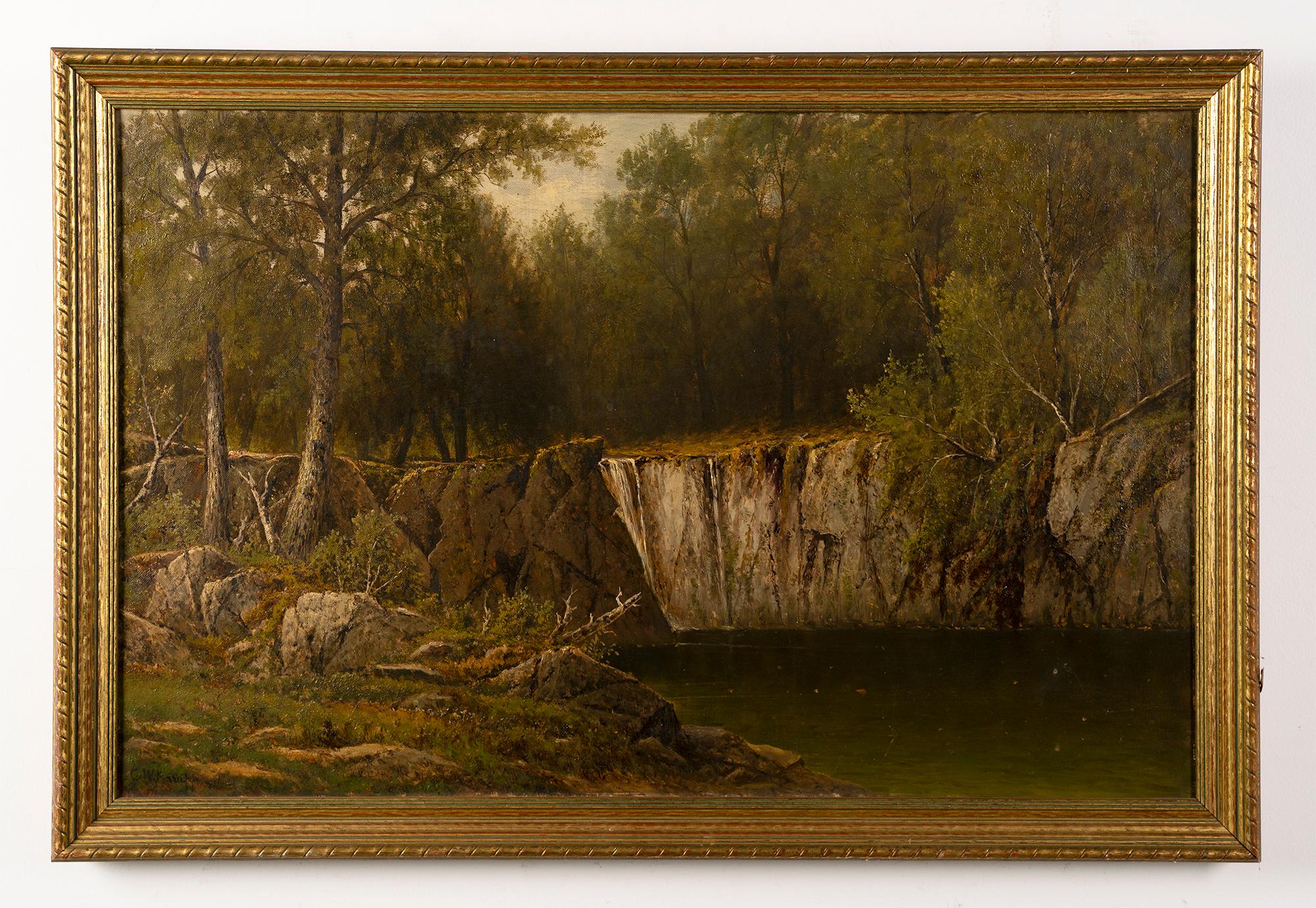 Charles Wilson Knapp - Antique Hudson River School Intimate Forest View ...