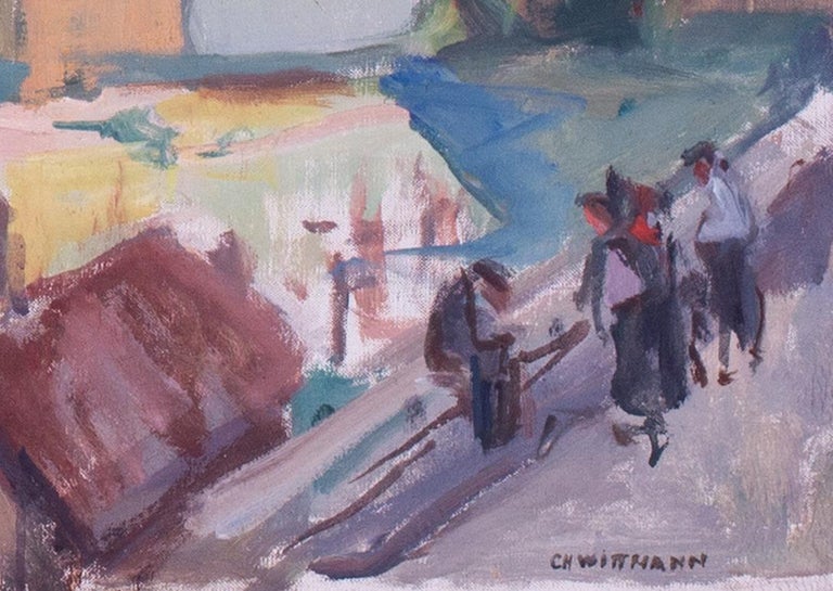 Charles Wittmann - Post impressionist large oil painting of the Old ...