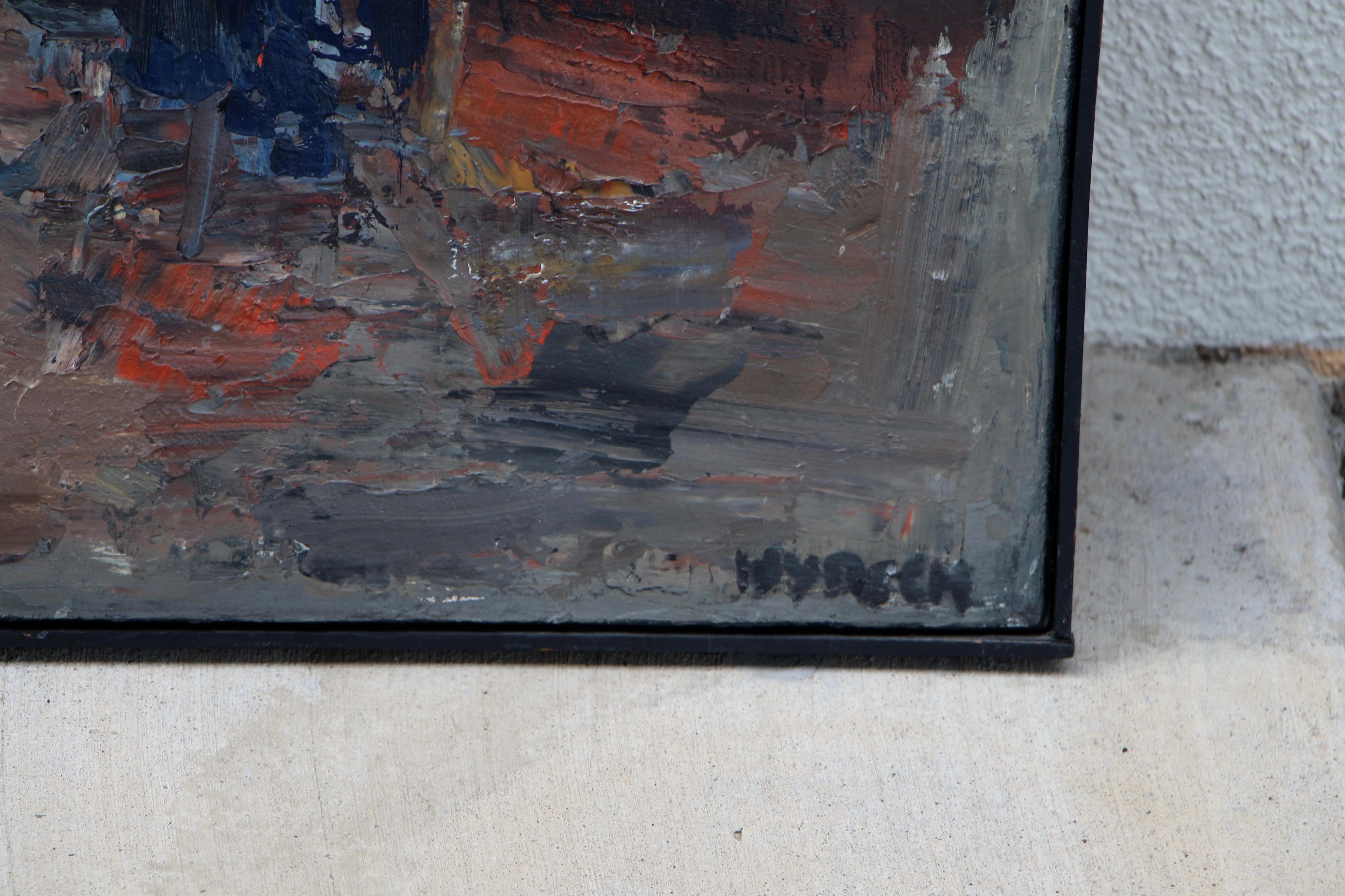 Charles Wyrsch Noted Swiss Artist Oil Exhibited Painting Titled "Blume ...