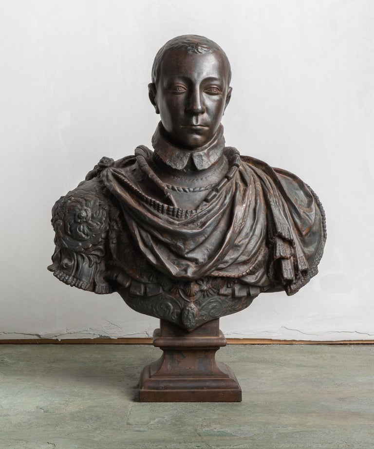 Charles X Bronzed Iron Museum Copy Bust, circa 19th Century For Sale at ...