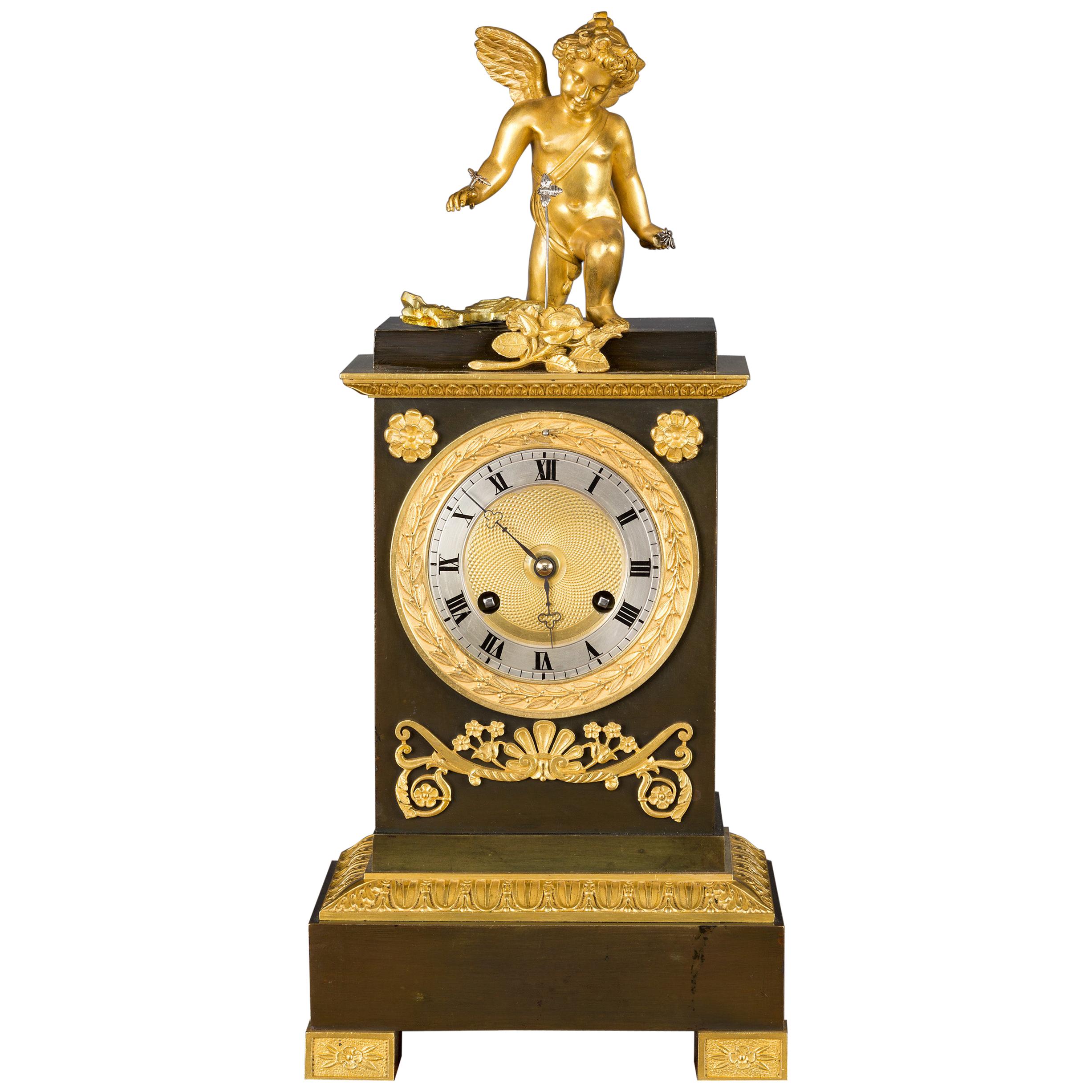 Charles X Clock and Garniture For Sale at 1stDibs