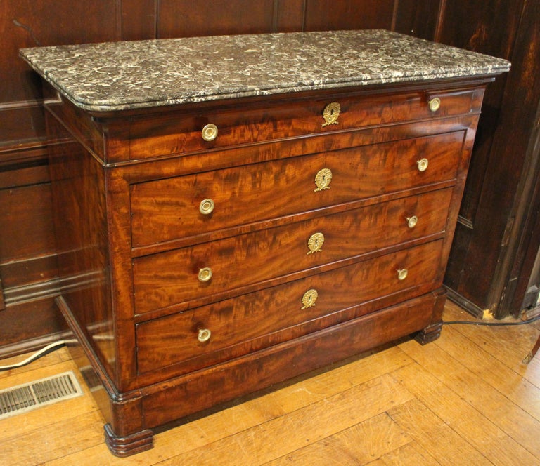 Charles X Period Marble Top Commode For Sale at 1stDibs