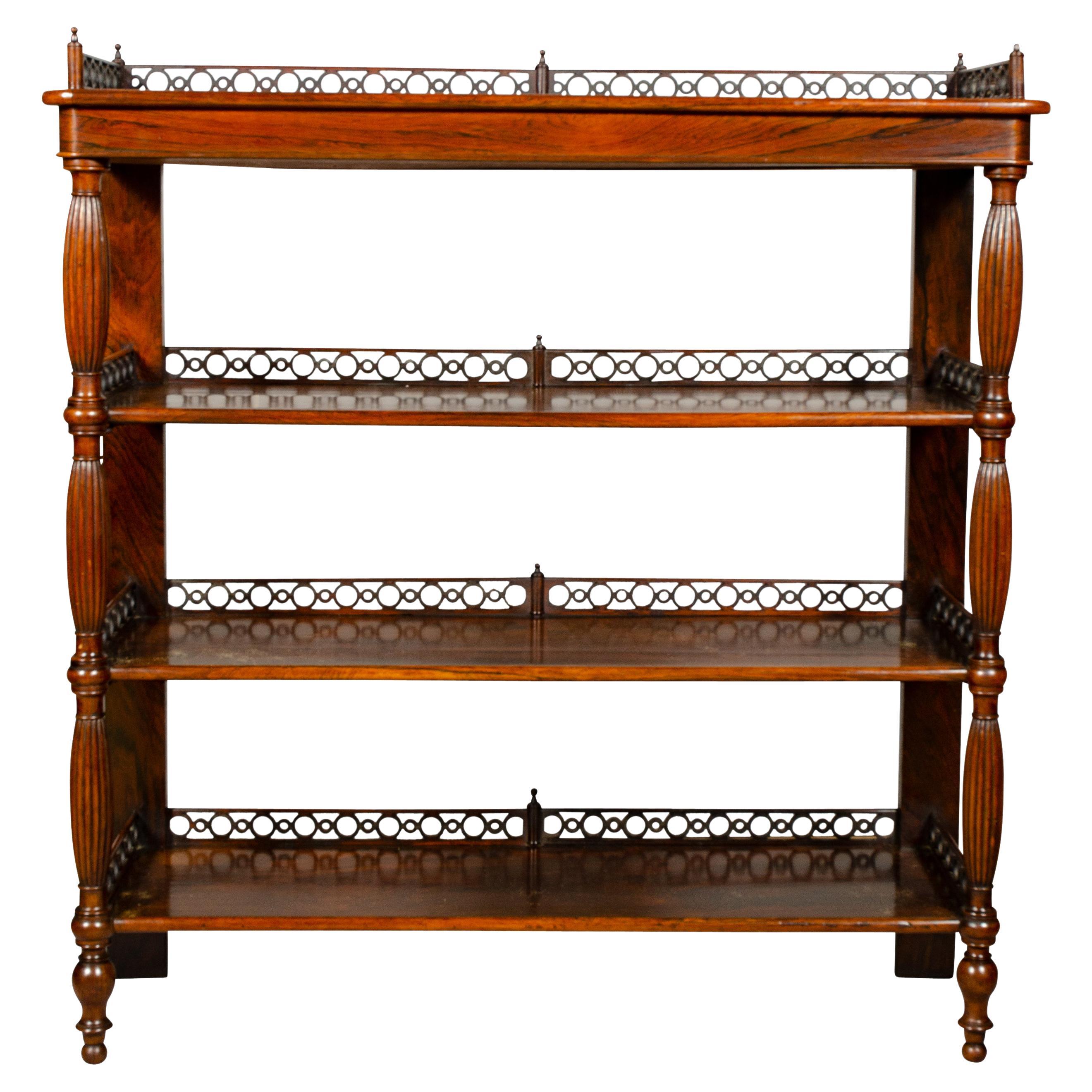 Charles X Rosewood Book Shelf For Sale at 1stDibs
