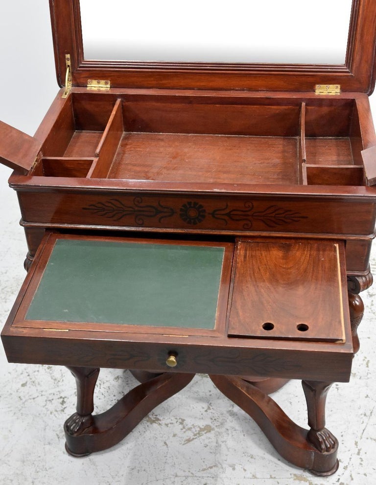 Charles X Style Writing Dressing Table with Swans For Sale at 1stDibs