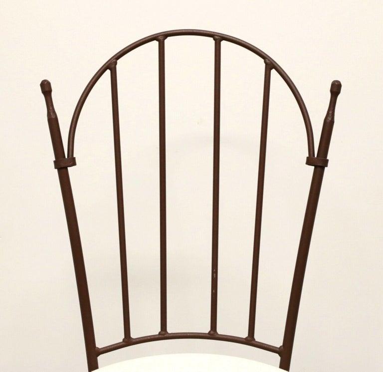 CHARLESTON FORGE Wrought Iron Shaker Arch Bar Height Swivel Stools ...