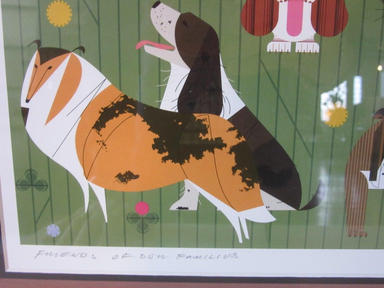 Charley Harper Midcentury Dog, Cat and Bird Serigraph Artist Signed at ...