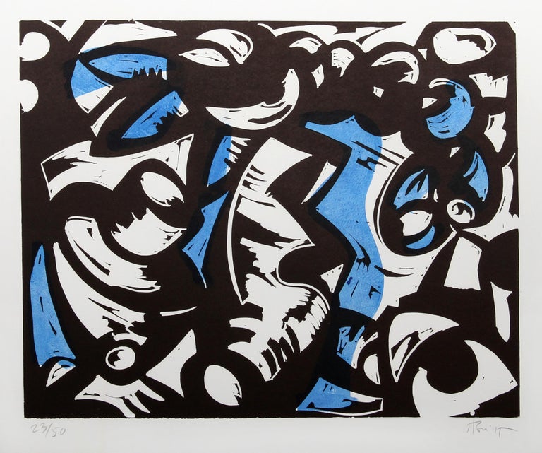 Charlie Hewitt - Untitled Abstract Woodcut by Charlie Hewitt For Sale ...
