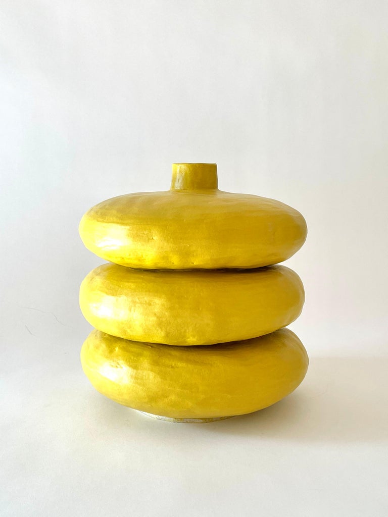 Charlie Yellow Vase by Meg Morrison For Sale at 1stDibs