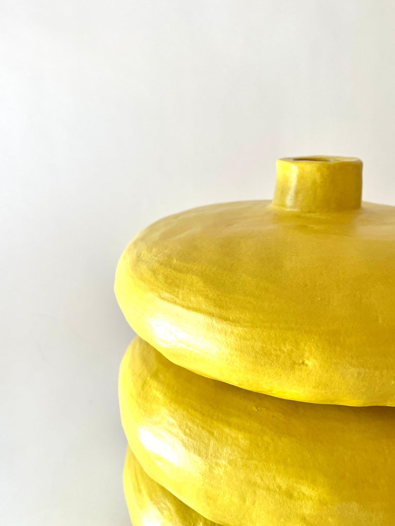 Charlie Yellow Vase by Meg Morrison For Sale at 1stDibs