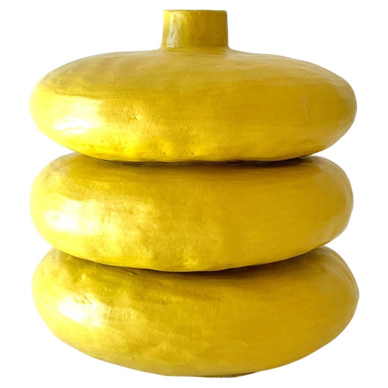 Charlie Yellow Vase by Meg Morrison For Sale at 1stDibs