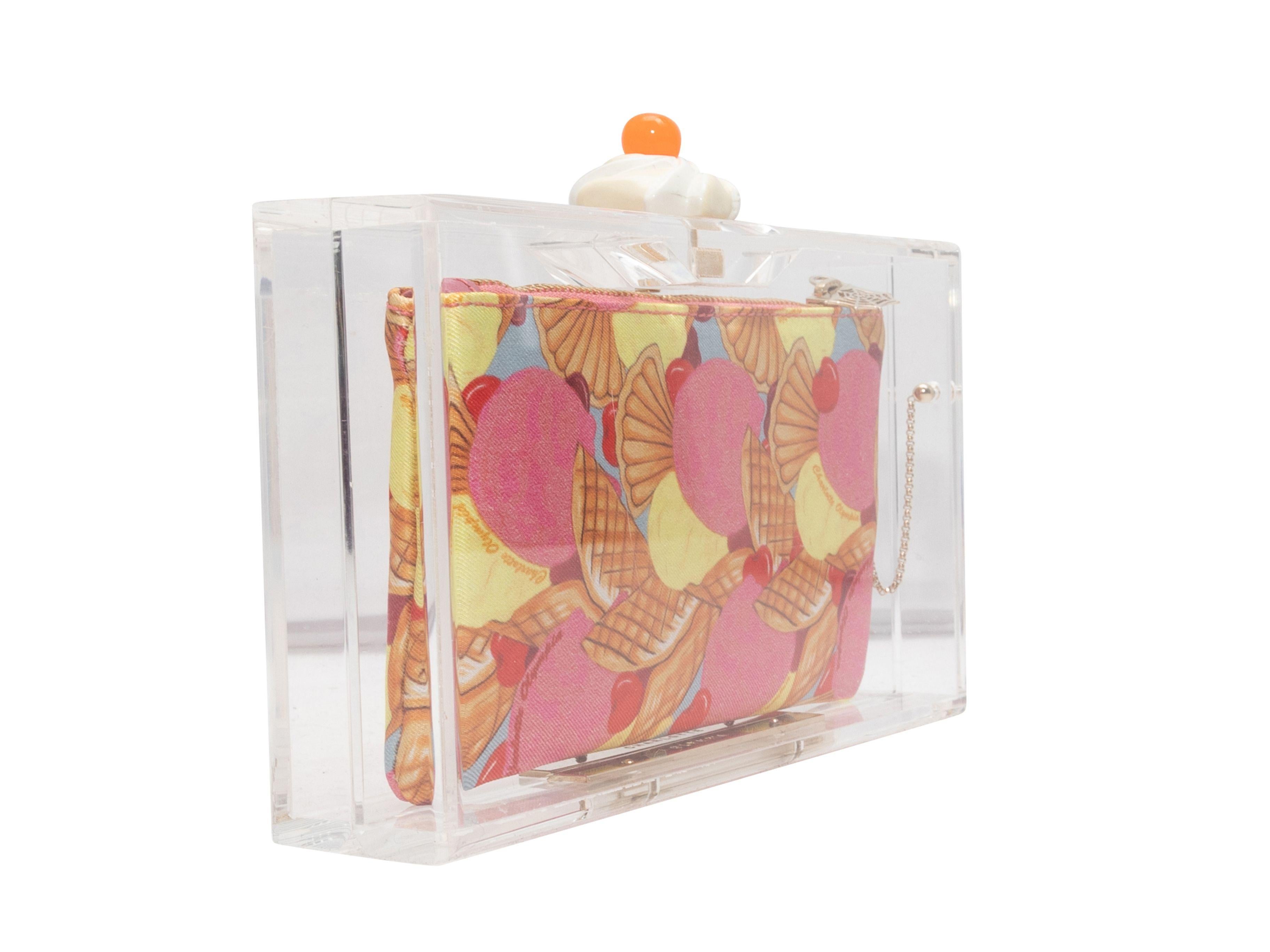 Charlotte Olympia Clear Acrylic Box Clutch For Sale at 1stDibs ...