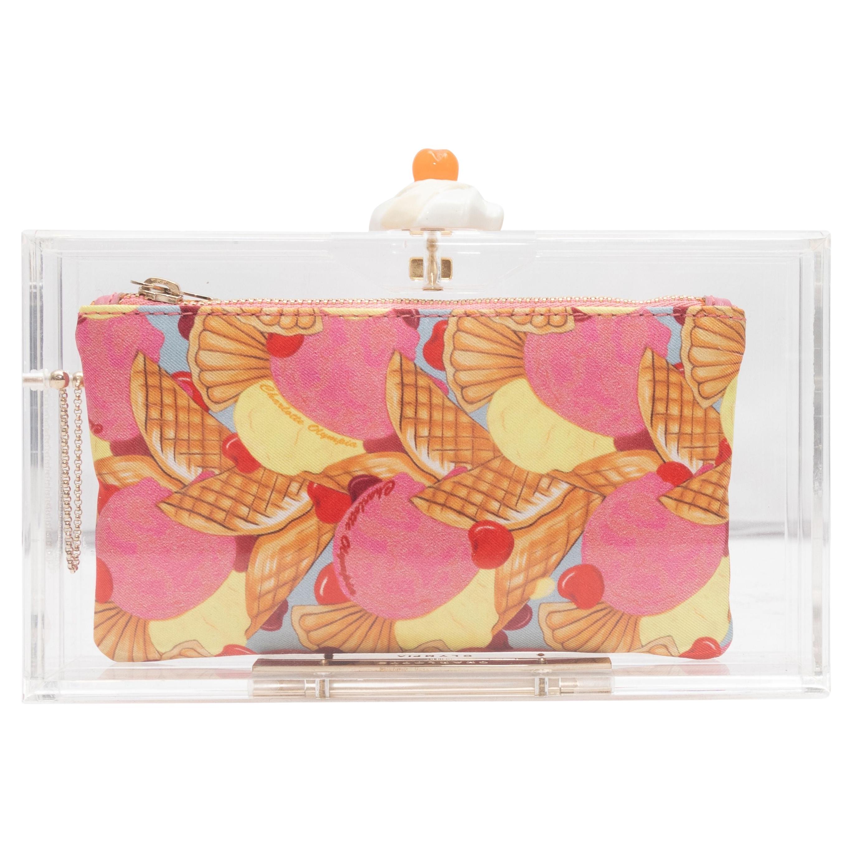 Charlotte Olympia Clear Acrylic Box Clutch For Sale at 1stDibs ...