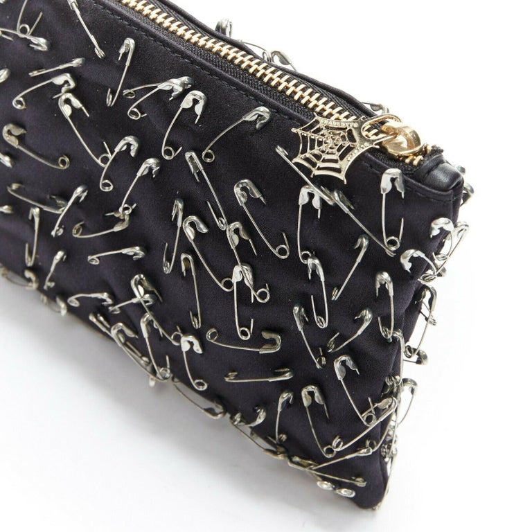CHARLOTTE OLYMPIA TOM BINNS Punk Pandora safety pin clear box satin ...