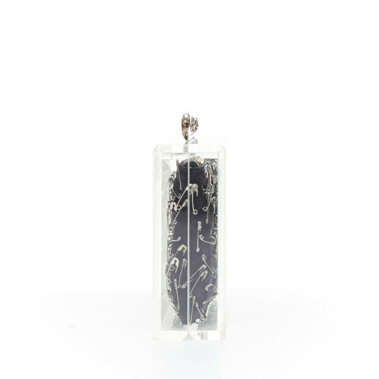 CHARLOTTE OLYMPIA TOM BINNS Punk Pandora safety pin clear box satin ...