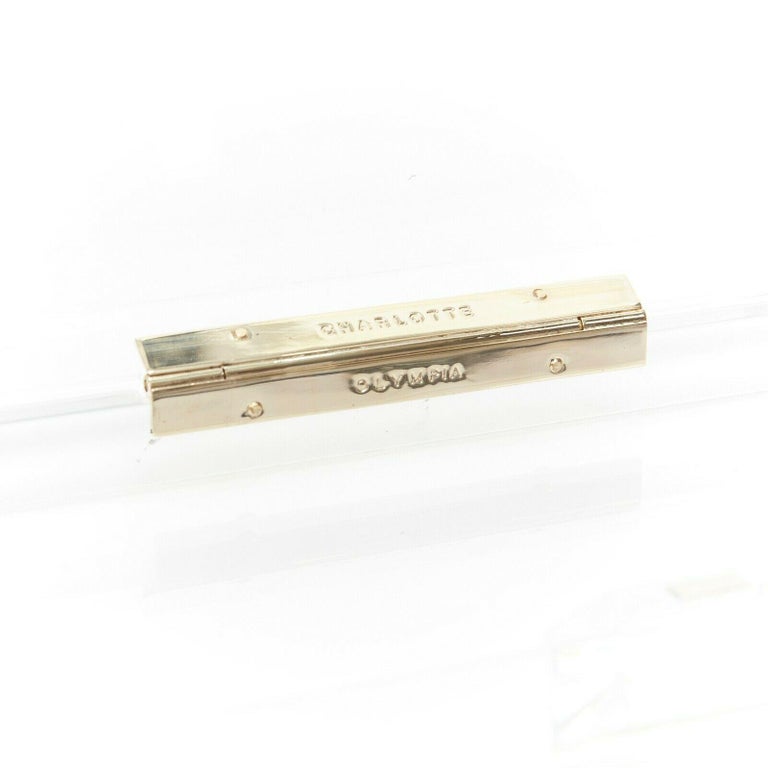 CHARLOTTE OLYMPIA TOM BINNS Punk Pandora safety pin clear box satin ...