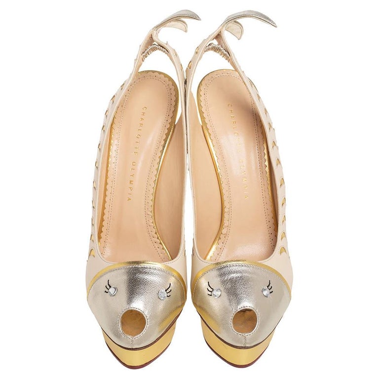 Charlotte Olympia Tri Color Leather Seaside Platform Sandals Size 39 ...