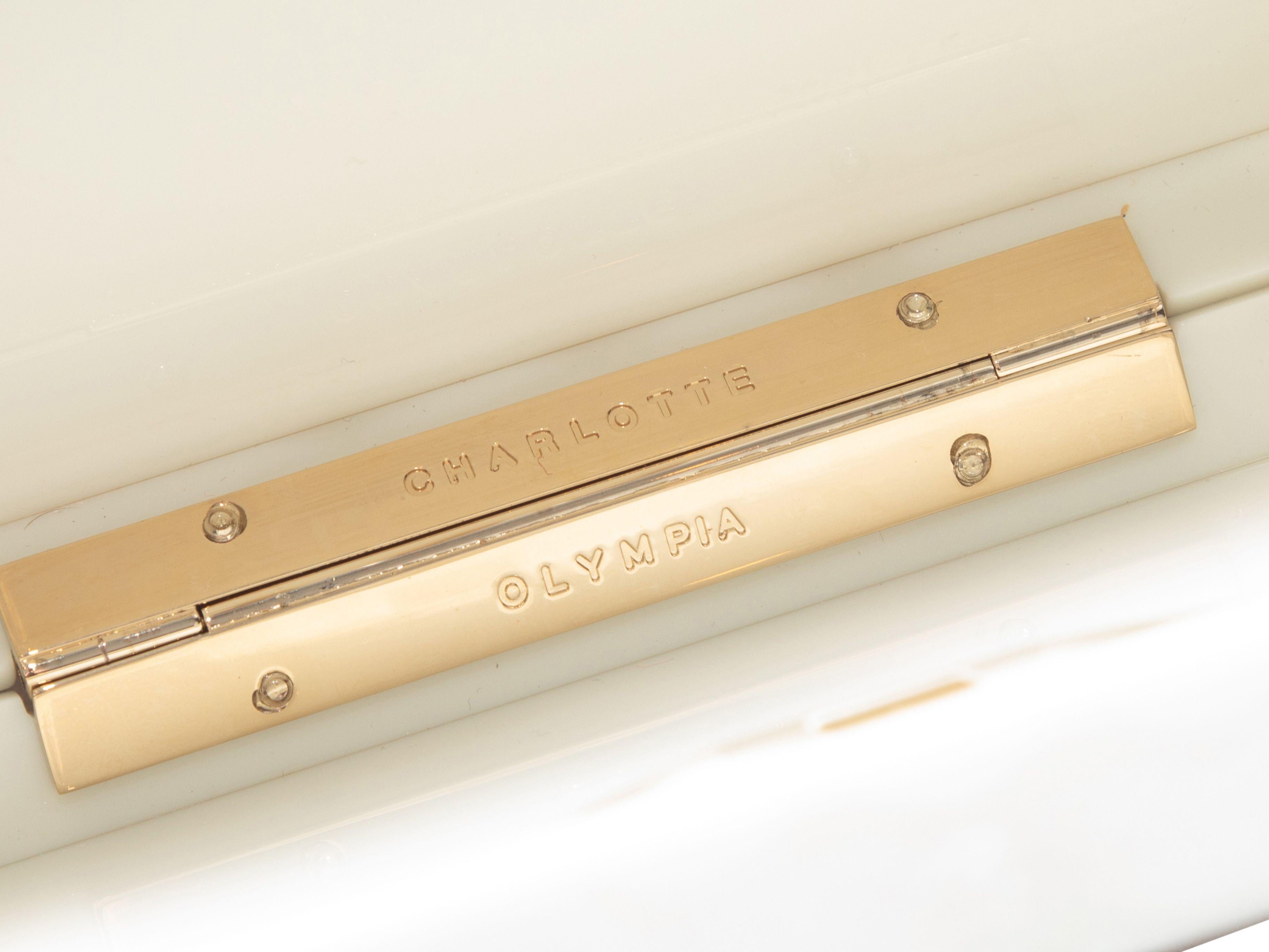 Charlotte Olympia White Crystal-Embellished Lucite Clutch For Sale at ...