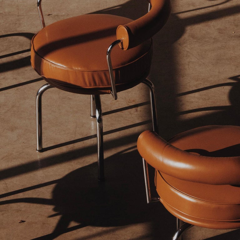 Charlotte Perriand “LC7” Dining Chairs for Cassina, 1927, Set of 2 For ...