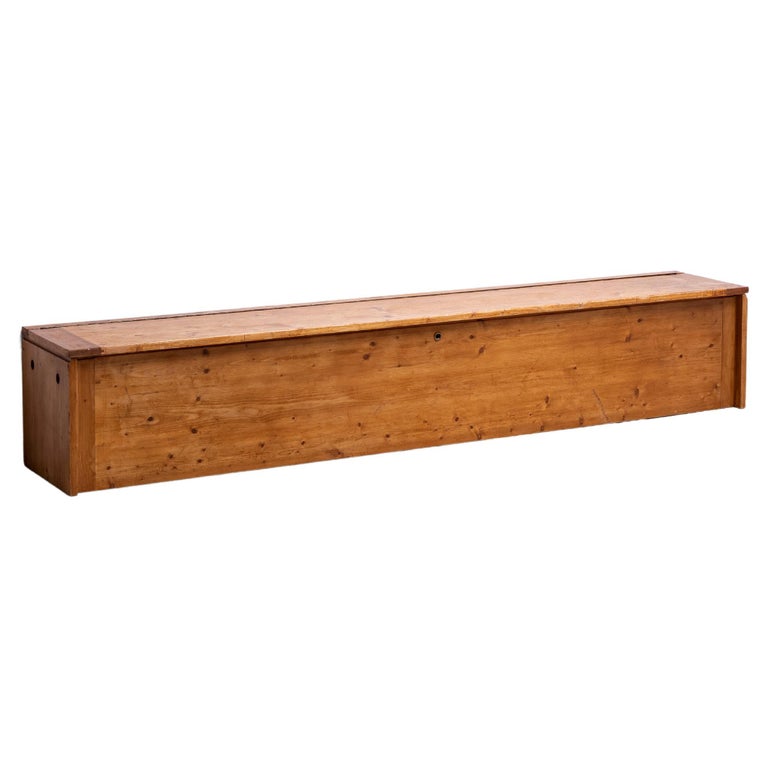 Charlotte Perriand Pine Storage Bench for Les Arcs, France, 1960s at ...