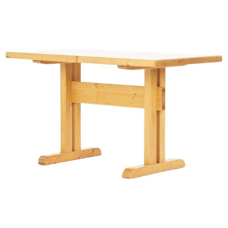 Charlotte Perriand Solid Pine Rectangular Dining Table for Les Arcs ...