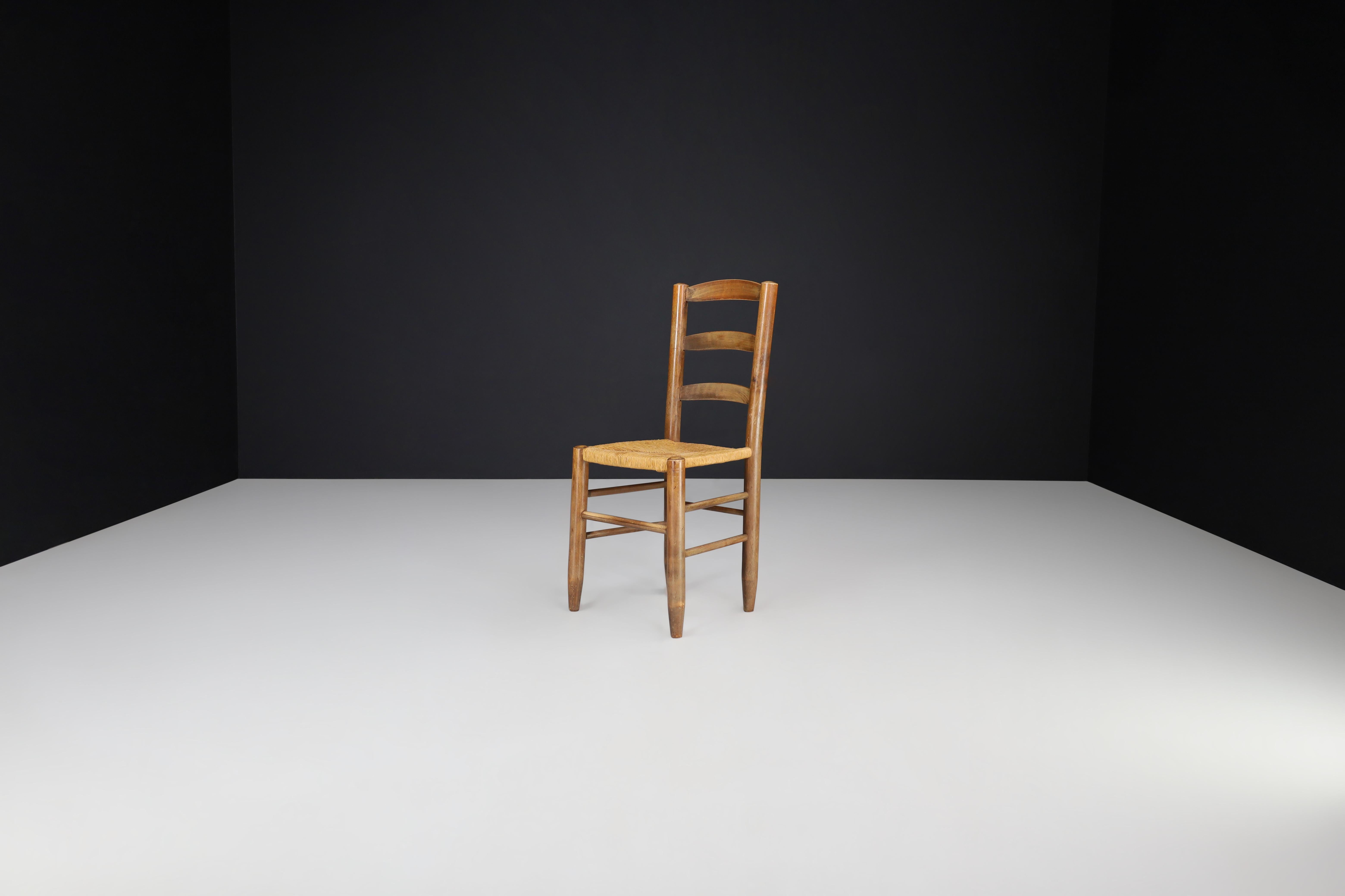 Charlotte Perriand Style Dining Chairs Set of Four, France, 1950s For ...