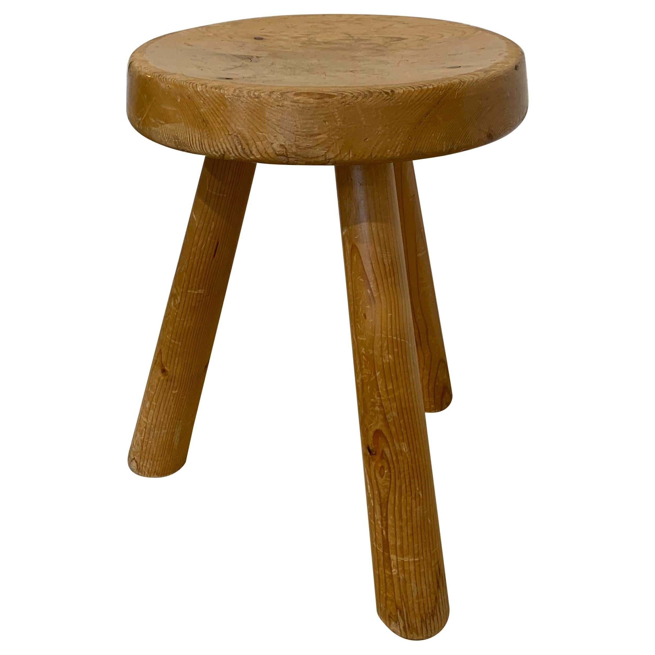 Charlotte Perriand's Berger Stool, Les Arcs, 1600 For Sale at 1stDibs