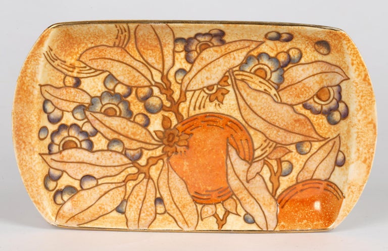 Charlotte Rhead Art Deco Bursley Ware Arabesque Pattern Pottery Tray at ...