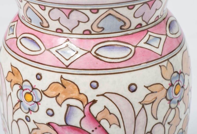 Charlotte Rhead Pottery Vase with Flowers, England, circa 1920 For Sale ...