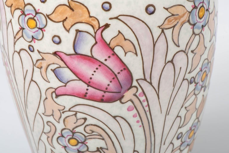 Charlotte Rhead Pottery Vase with Flowers, England, circa 1920 For Sale ...