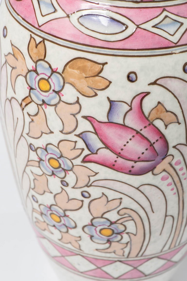 Charlotte Rhead Pottery Vase with Flowers, England, circa 1920 For Sale ...