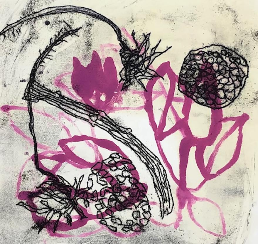 Sam Messer - Large Abstract Expressionist Figure Handmade Paper Etching ...