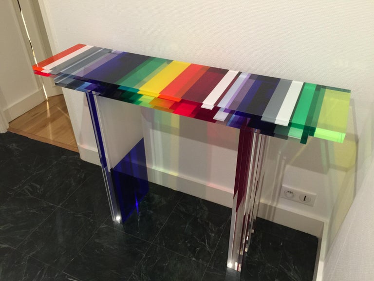 Charly Bounan, Unique Colorful Console For Sale at 1stDibs | colorful ...