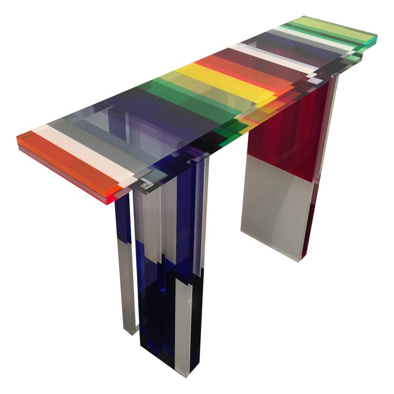 Charly Bounan, Unique Colorful Console For Sale at 1stDibs | colorful ...