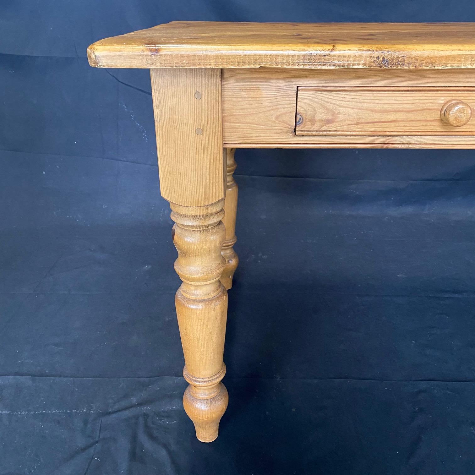 Charming Antique British Country Pine Farmhouse Style Console Table or ...