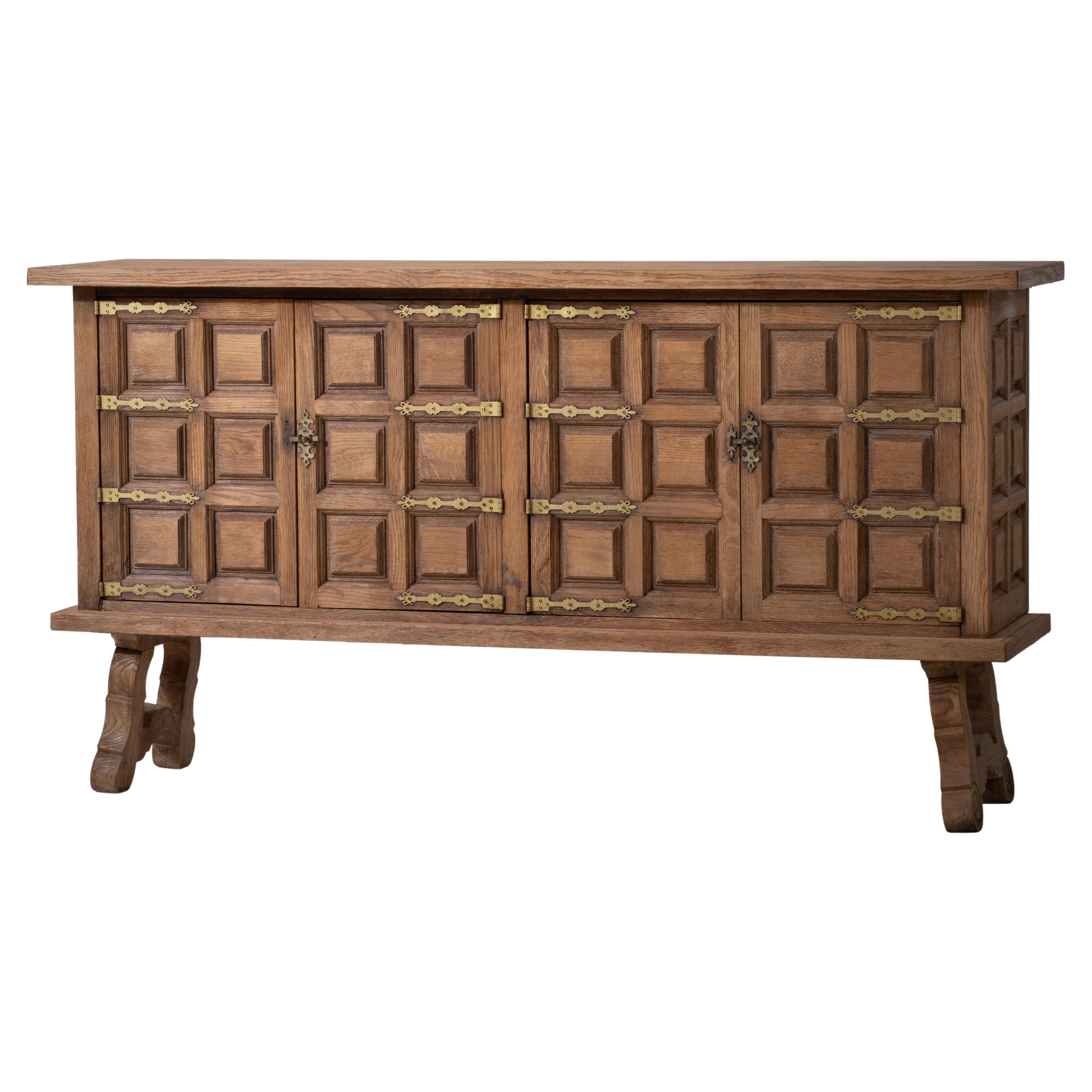 Alpine Chalet Chic Sideboard in Oak, France at 1stDibs