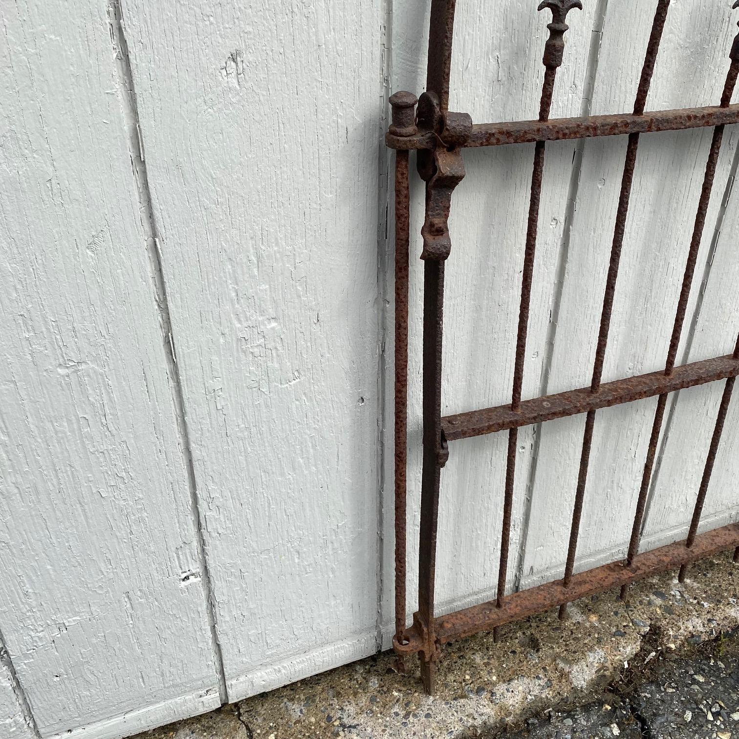 Charming 19th Century Antique Wrought Iron Garden Gate with Original ...