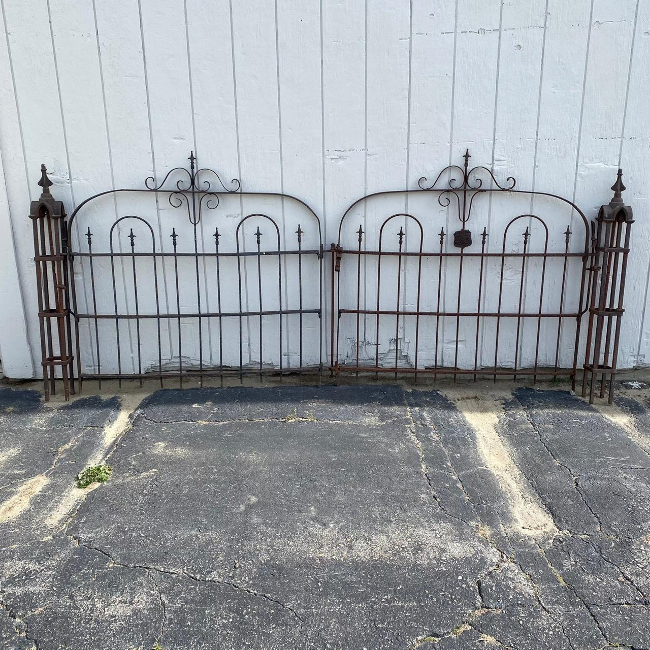 Charming 19th Century Antique Wrought Iron Garden Gate with Original ...